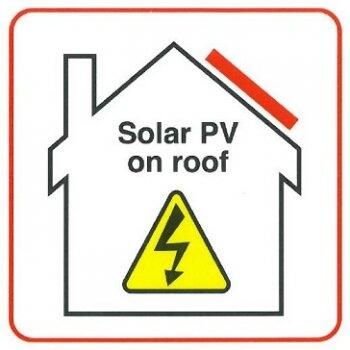 Solar PV on Roof Label - Solar Trade Sales