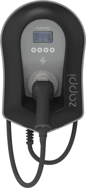 Myenergi Zappi EV Charge Point 7-22kW Multiphase Type 2 Tethered Black ...